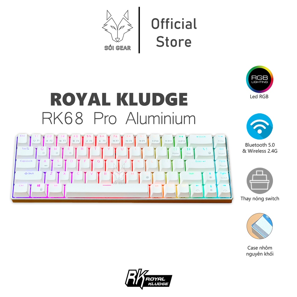 Mua Bàn phím cơ không dây Royal Kludge RK68 Pro Nhôm nguyên khối ...