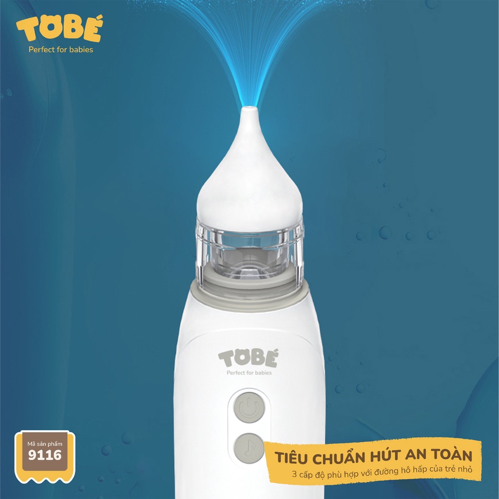 Máy hút mũi TOBE cho bé sơ sinh lực hút mạnh kèm đầu hút mềm, sử dụng ...