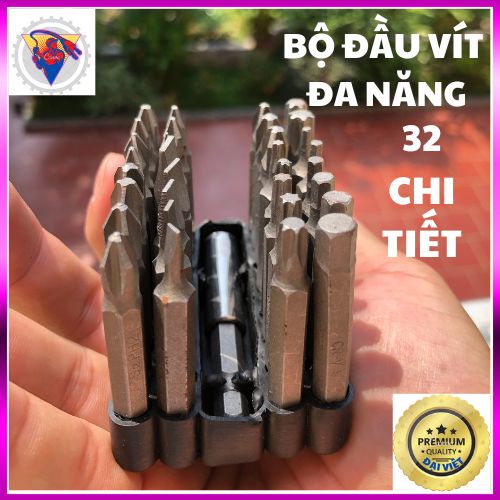 Mua Bộ đầu vít đa năng 32 chi tiết thép CR-V cho máy bắn vít, tua vít ...