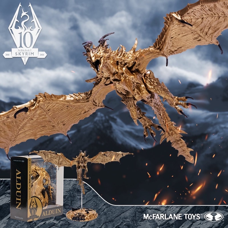 Mô hình McFarlane Toys Elder Scrolls - ALDUIN Gold | Shopee Việt Nam