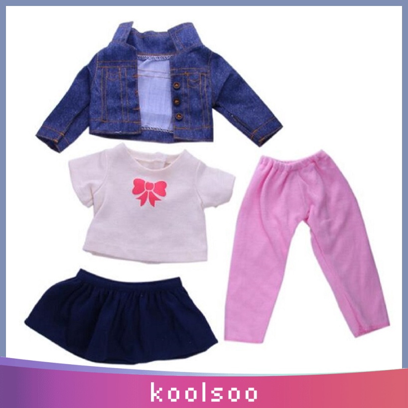 4pcs Clothes For 18 inch American Doll Our Generation My Life Doll ...