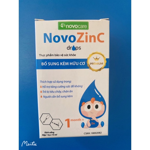 Kẽm nhỏ giọt NovoZinC drops giúp tăng cường sức đề kháng, ăn ngon ...