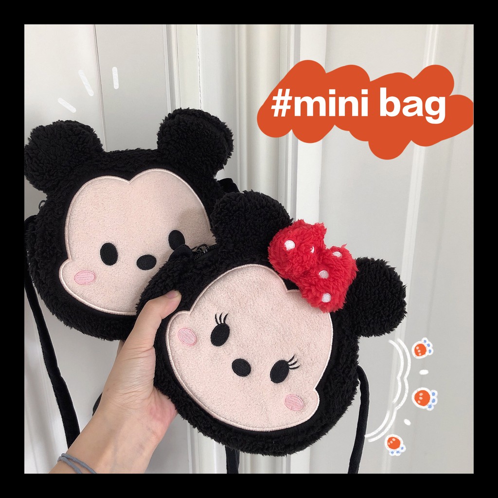Túi Đeo Chéo Hình Chuột Mickey / Minnie Nhồi Bông Đáng Yêu – Đồ chơi trẻ em