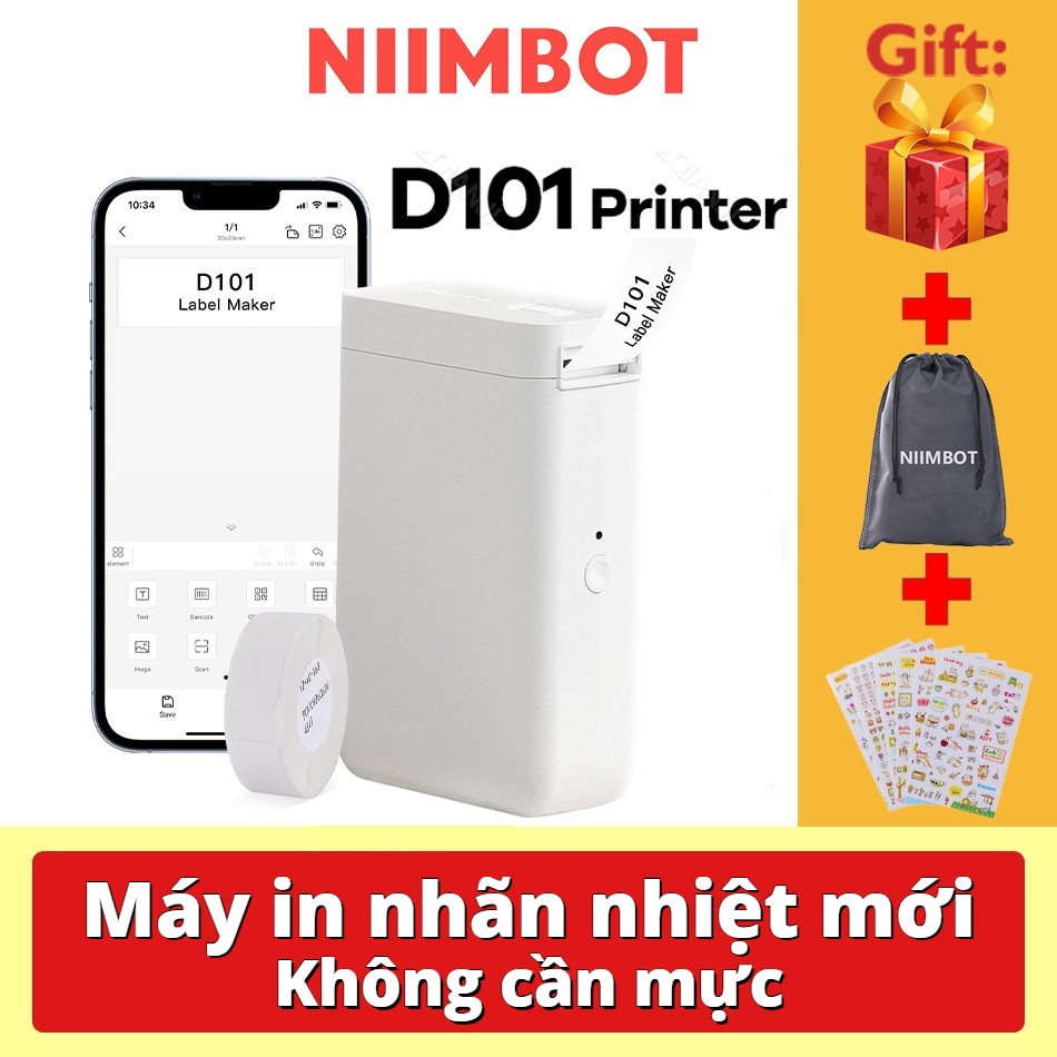 Mua Băng Nhãn Không Mực In Nhiệt Cho Máy In Không Dây Niimbot D101 giá rẻ nhất | TecKi.Vn