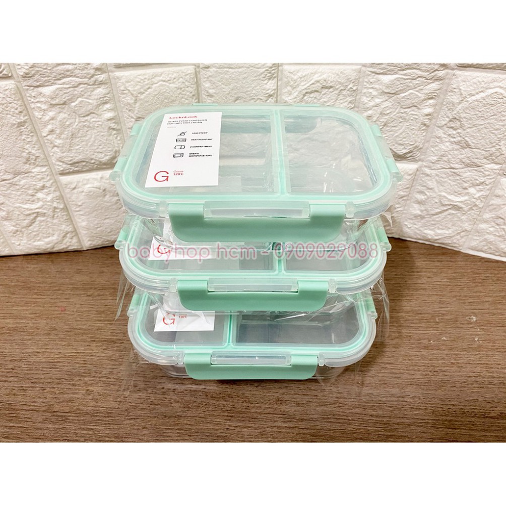 [Lock&Lock] Hộp thủy tinh chia 2 ngăn, 3 ngăn chịu nhiệt Glass Food ...