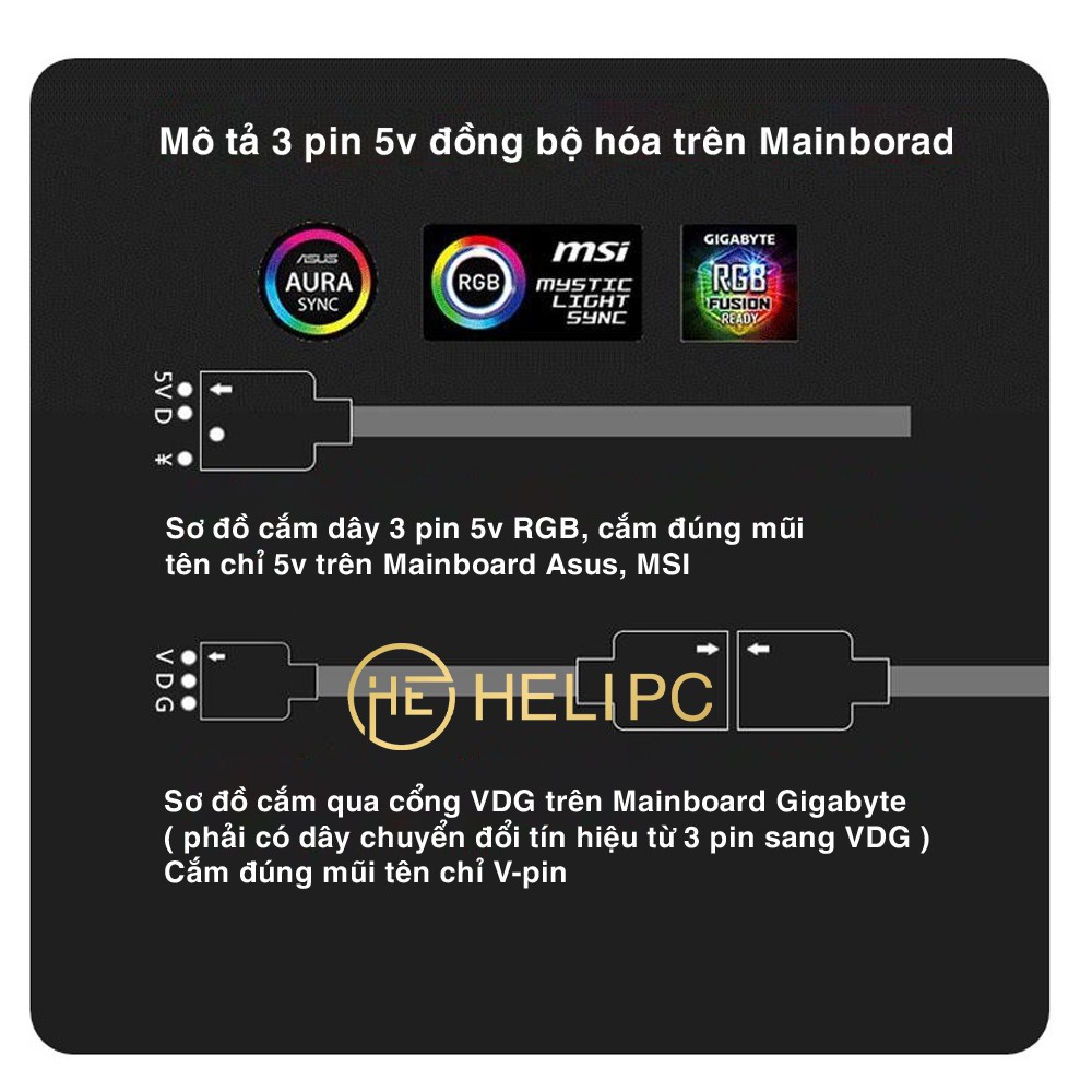 Mua Dây cáp chuyển LED 3 Pin 5V VDG sang Daisy chain (digital RGB của ...