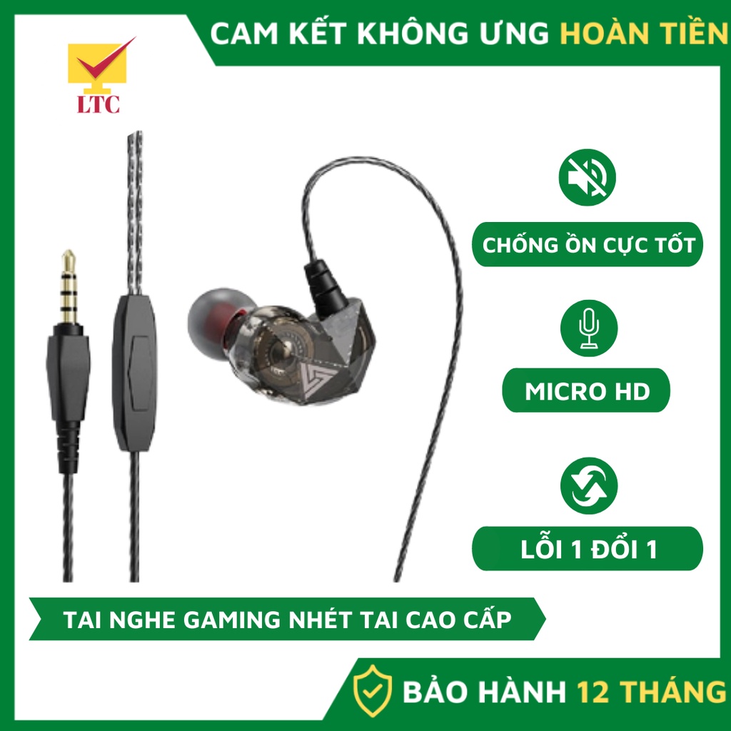 Tai nghe nhét tai chống ồn AK2 SUPER BASS có mic nghe nhạc giải trí, tai phone điện thoại, máy ...
