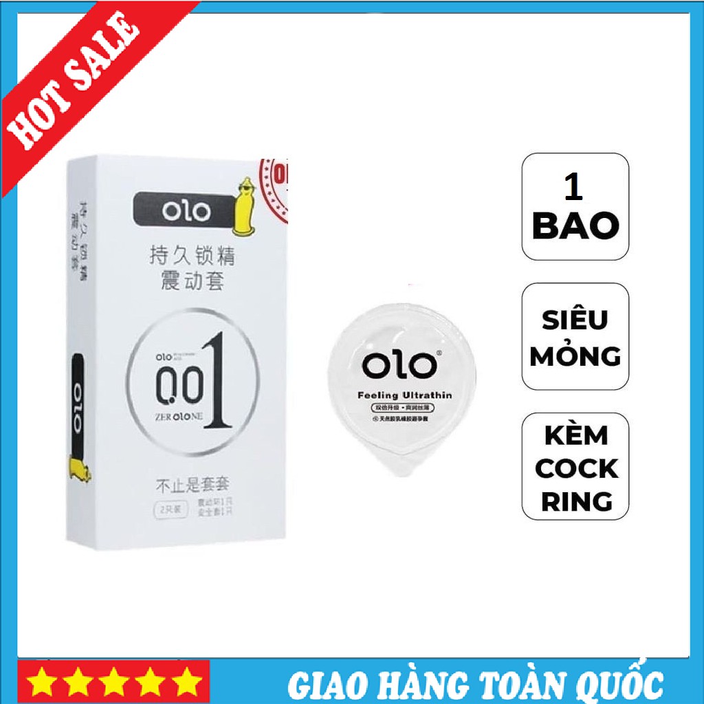 Hộp 1 Chiếc Bao Cao Su OLO 0.01 Trắng Siêu Mỏng Tặng Kèm Cock Ring | Shopee Việt Nam