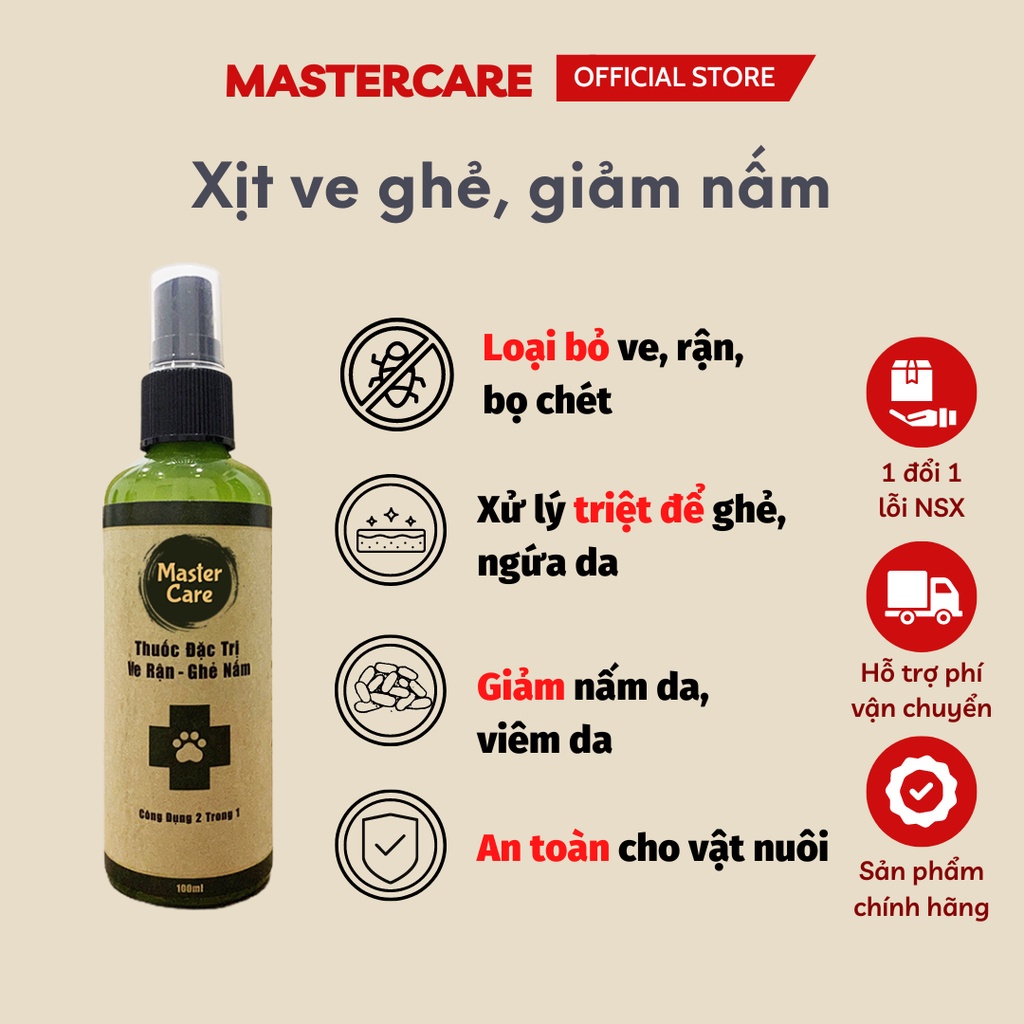 Sản Phẩm Mastercare 100ml Giảm Ghẻ Ve Hiệu Quả Tức Thì Sp001780 - MixASale