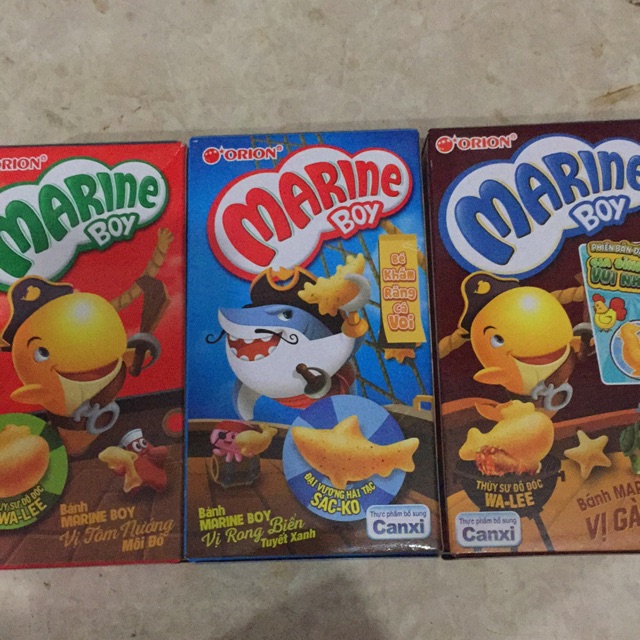 Bánh Snack Marine Boy Orion Cá Đủ Vị Rong biển/Gà BBQ/Tôm nướng 35g ...