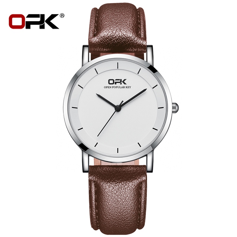 Đồng hồ OPK 8122 máy quartz dây da thật chống nước phong cách Hàn Quốc ...