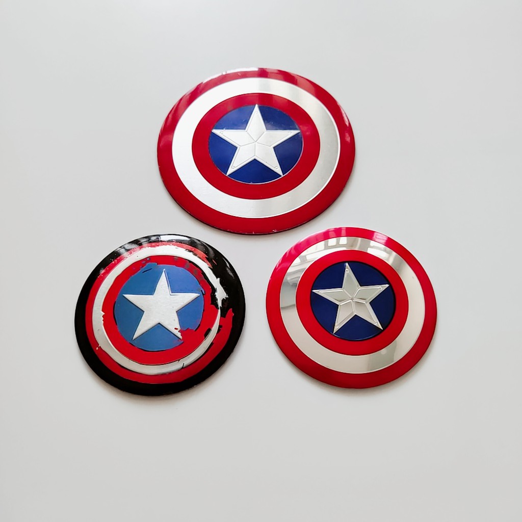 TEM NHÔM , TEM CHỊU NHIỆT HÌNH KHIÊN CAPTAIN AMERICA NHIỀU KÍCH CỠ ...