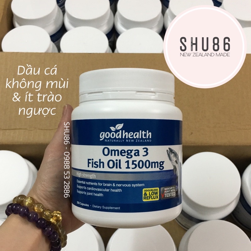 SHU86 Good Health Omega 3 Fish Oil 1500mg - Dầu cá không mùi Goodhealth ...