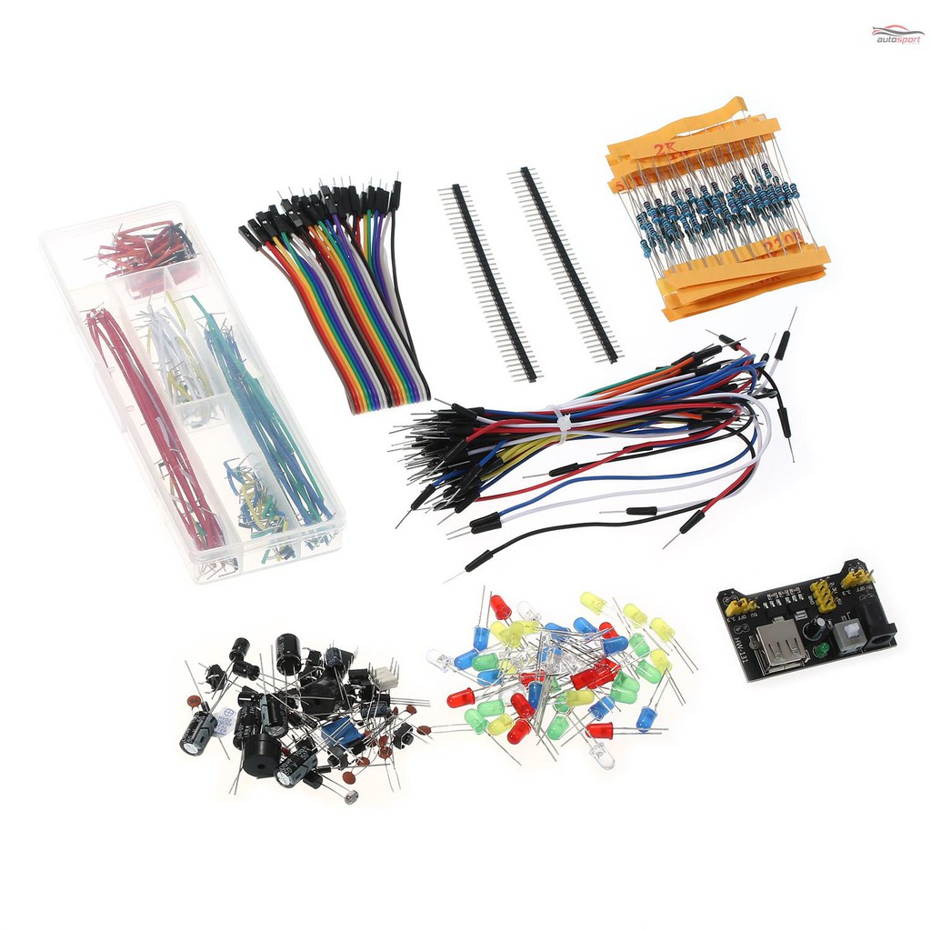 Arduino Component Starter Kit with Resistors(10 kinds), LEDs(6 color ...