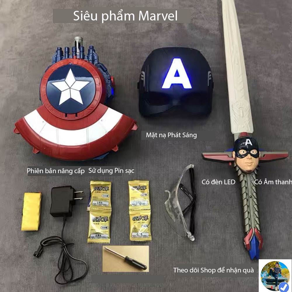 Mua Khiên Captain American bắn đạn xốp, Mũ , Áo Choàng, mặt nạ IRON Man ...