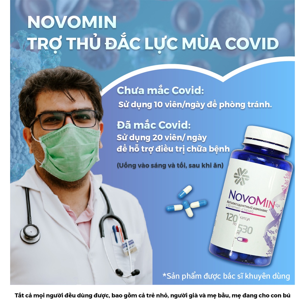 Mua Viên uống chống oxy hóa, phục hồi tế bào khỏe mạnh Novomin ...