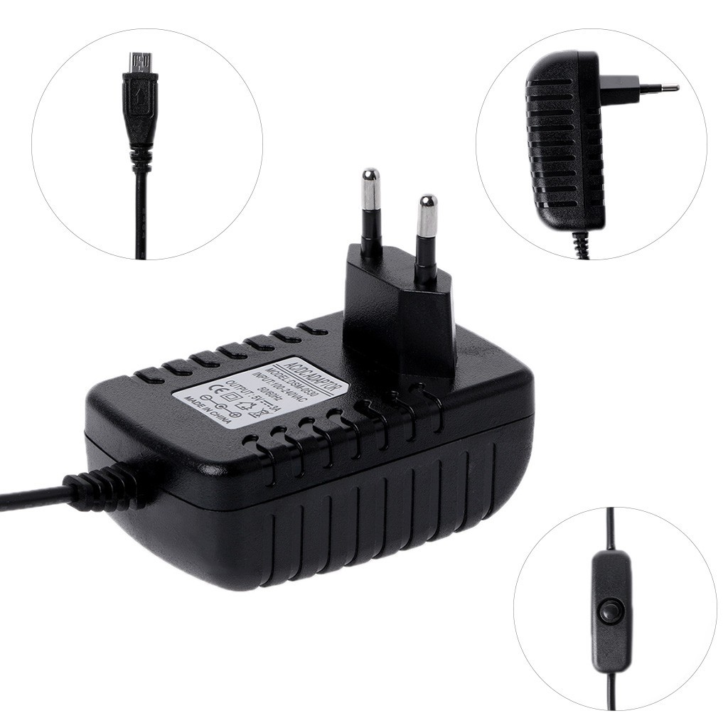 Bộ chuyển đổi nguồn USB 5V 3A dành cho Raspberry Pi 3 Model B | Shopee ...
