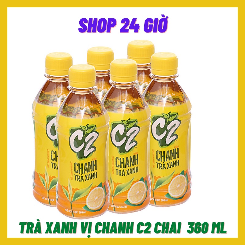 Trà Xanh C2 Vị Chanh 1 Lốc 6 Chai 360ml | Shopee Việt Nam