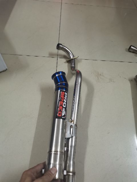 Mua Pô xe máy inox không nỉ cổ kong 2 khúc Wave rsx Wave s110 Wave ...