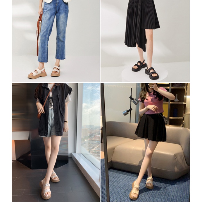 Mua (Có Sẵn - Hàng Tuyển Loại 1) - DÉP SANDAL ĐẾ BÁNH MÌ PHONG CÁCH HÀN ...