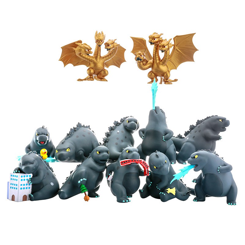 Fat Godzilla Model Toy Fat Godzilla Cute Chibi Model 10cm Single Blind ...