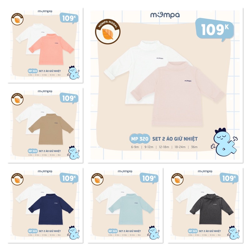 [ Mompa ] Set 2 áo giữ nhiệt Mompa | Shopee Việt Nam