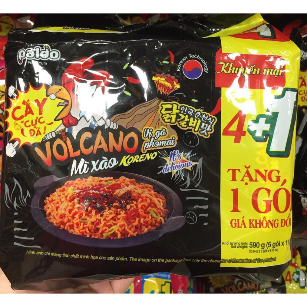 [HCM] Combo 5 gói Mì xào Volcano Koreno, Mì Xào Hàn Quốc Koreno Paldo ...