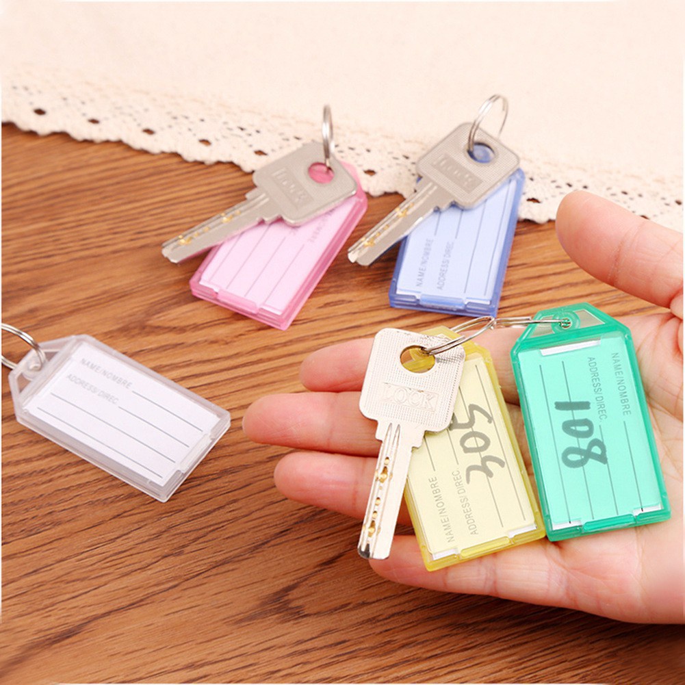 Mua Combo 100 Móc khóa name tag Thẻ ghi nhớ chìa khóa viết tên đánh dấu ...
