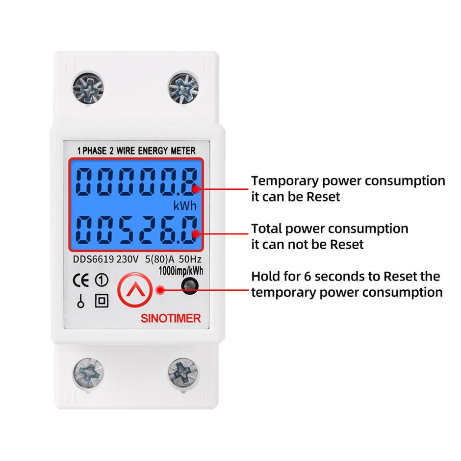 Mua Digital Din Rail Energy Meter Zero Kwh Energy Meter 220v AC ...