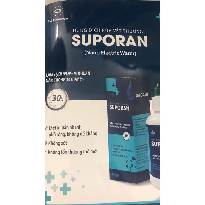 Dung Dịch Rửa Vết Thương SUPORAN (Chai 100ml) - Làm Sạch 99,9% Vi Khuẩn ...
