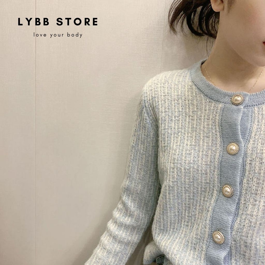 Mua Cardigan len nữ dáng ngắn cổ tròn dài tay cúc kiểu sang chảnh, áo ...
