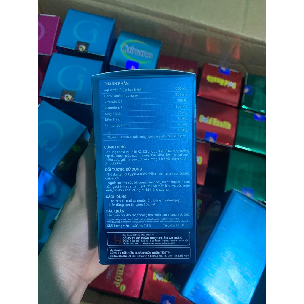 Viên uống Canxi hộp 30 viên ngày 1 viên Calnano Extra Plus An Hưng (mẫu ...