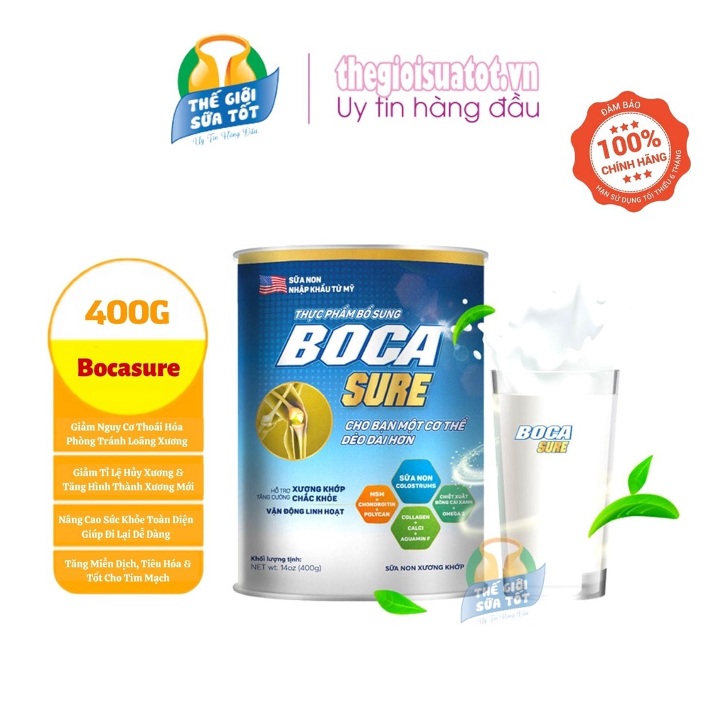 Sữa Boca Sure - 400G - Sữa Hỗ Trợ Xương Khớp Tăng Cường Chắc Khoẻ Vận ...