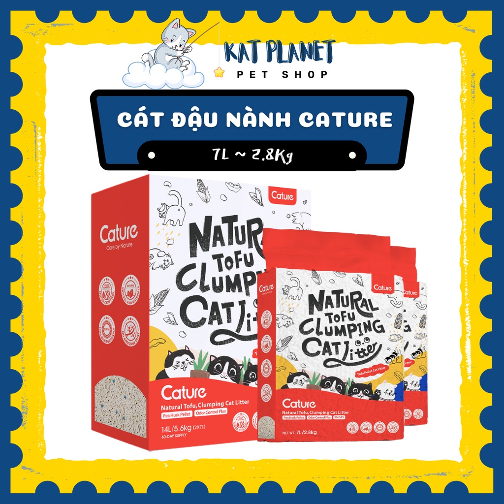 [Mẫu mới] Cát đậu nành CATURE cho mèo mùi sữa, Cát vệ sinh cho mèo ...