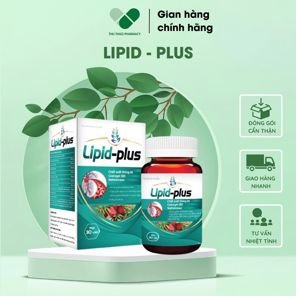Viên Uống Lipid-plus Giảm Cholesterol Mỡ Trong Máu, Cao Huyết Áp Hộp 30 ...