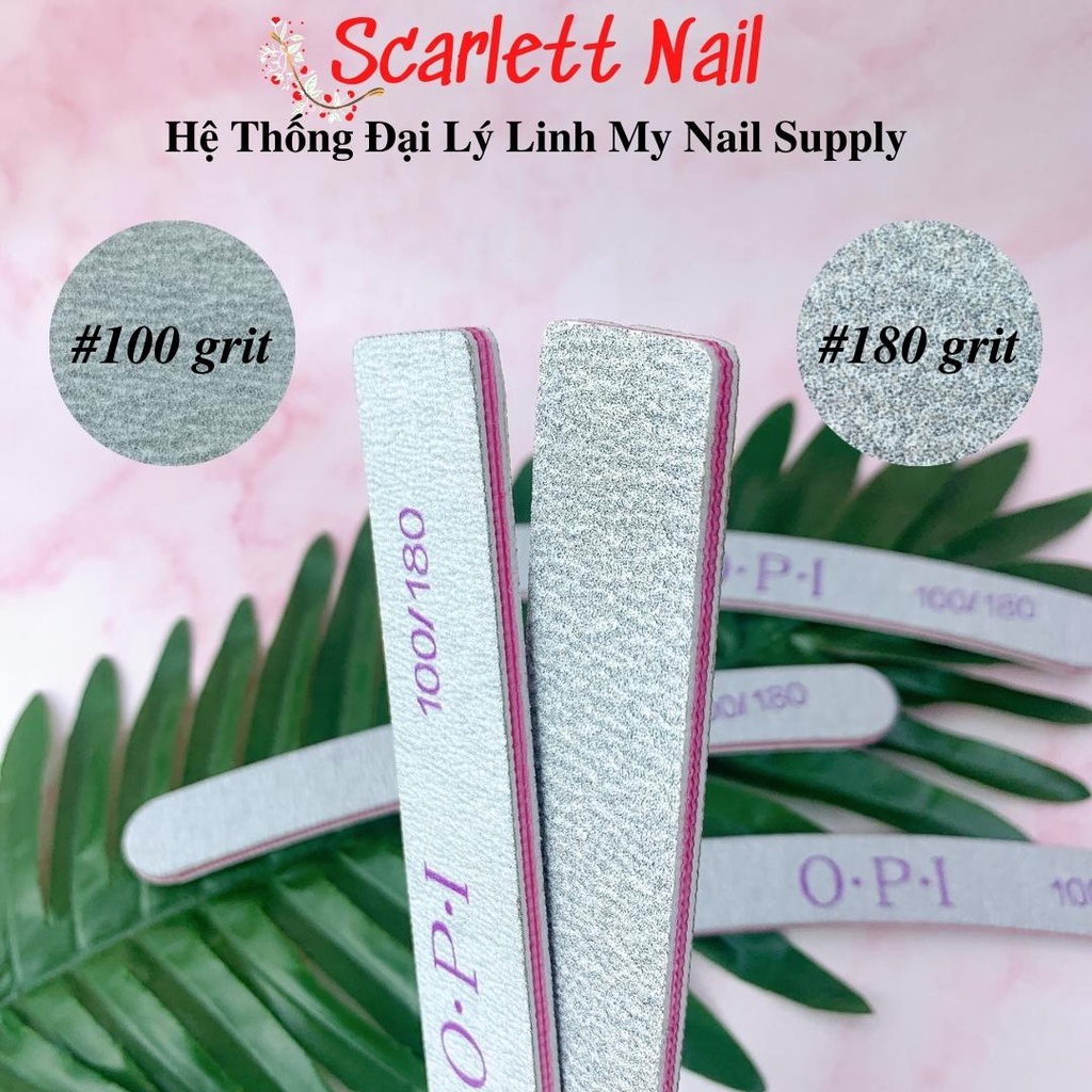 Dũa Móng Tay OPI Chữ Tím Độ Nhám 100180 - Dũa Móng Gel Móng Tự Nhiên ...
