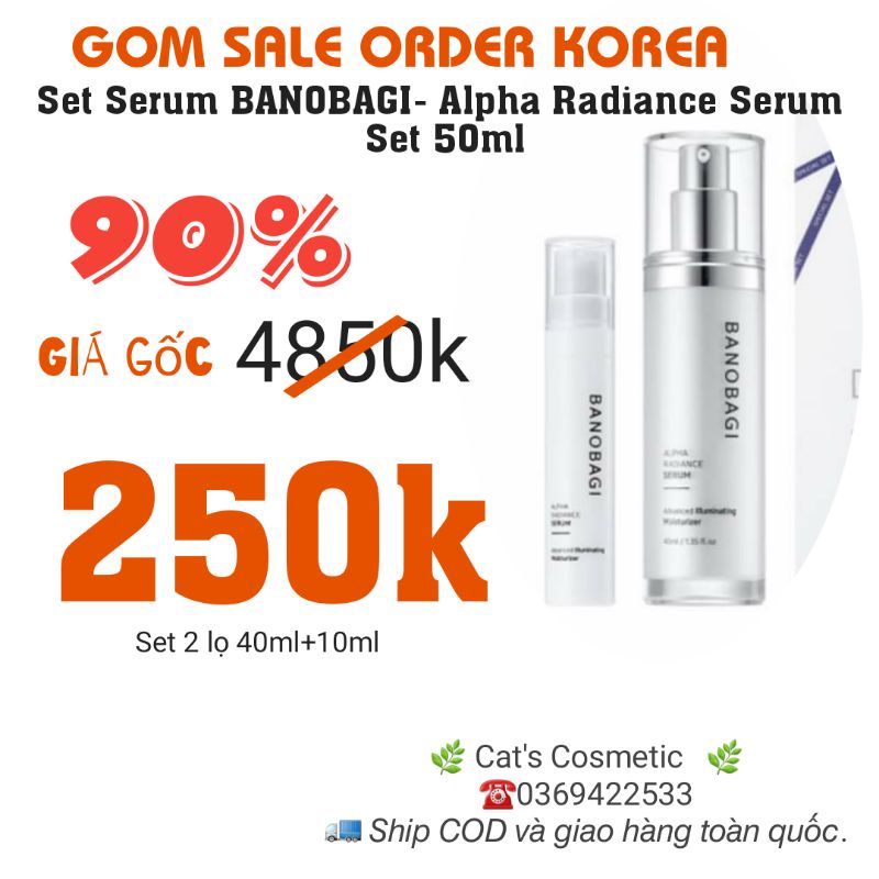 Set serum BANOBAGI - Alpha Radiance Serum Set 50ml | Shopee Việt Nam