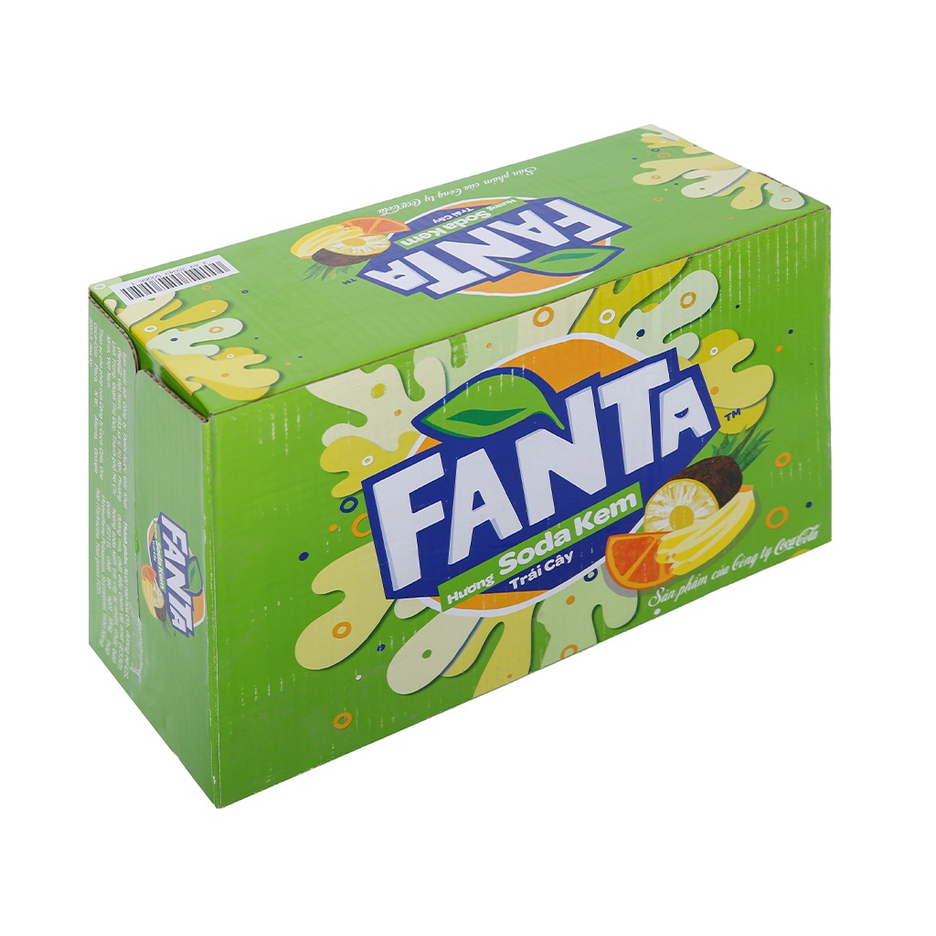 Mua Thùng 24 lon nước ngọt Fanta hương Soda Cream 320ml - Vị Soda kết ...