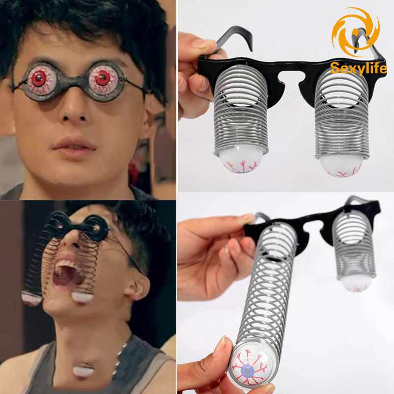 SL♣ 1 Pair Pop Out Eye Dropping Eyeball Glasses Horror Terror Scary ...