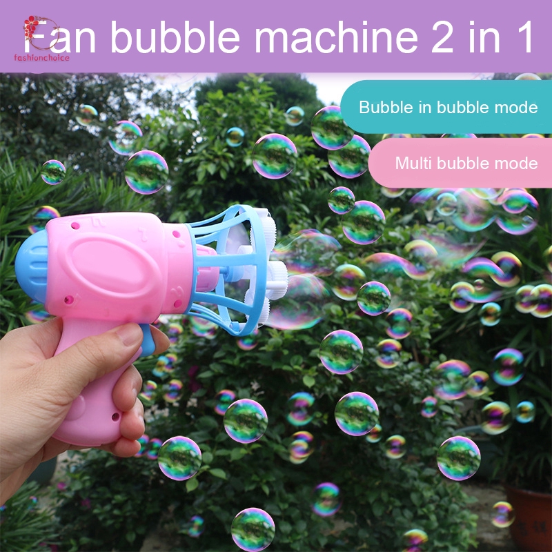 Kids Children Electric Handheld Bubble Machine Toys Blowing Head Maker ...