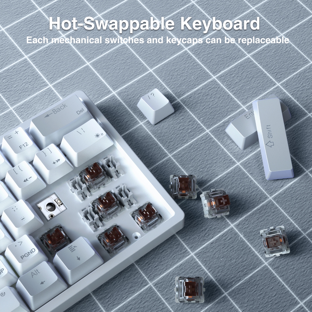 Mua Bàn phím cơ khí AULA Solakaka SK961 Bluetooth 5.0/2.4G/có dây 61 ...