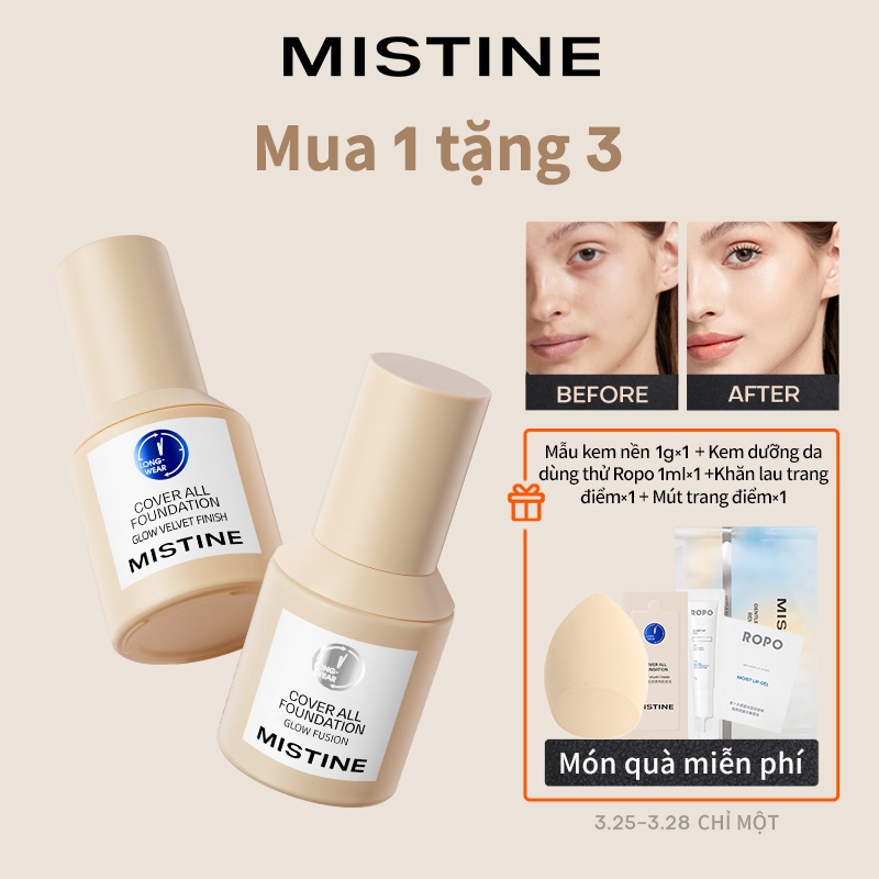 MISTINE Kem Nền Dạng Lỏng Dưỡng Ẩm Lâu Trôi Kiềm Dầu Che Phủ Toàn Diện 30g giá tốt Tháng 03, 2025