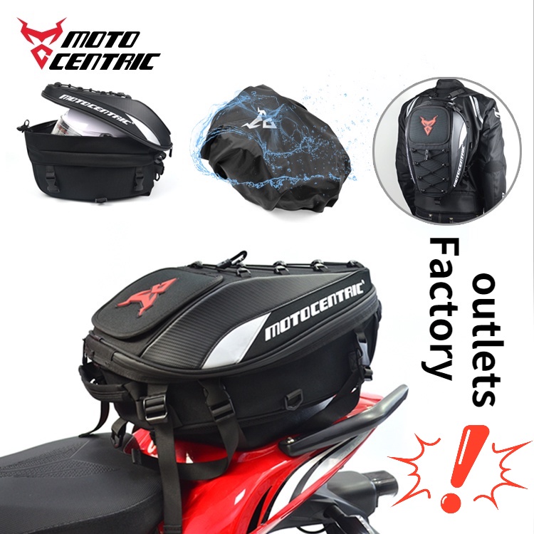 MOTOCENTRIC Motorcycle Tail Bag Multi-Functional Durable Rear Seat Bag ...