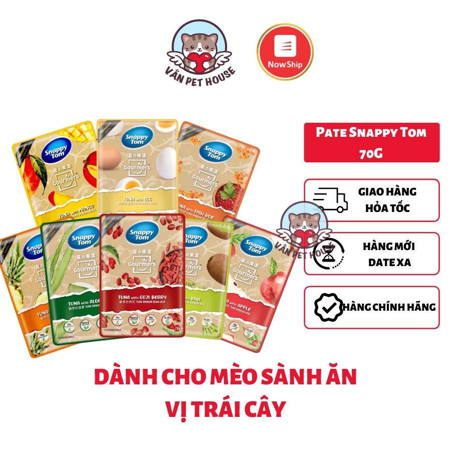 Mới Siêu Xịn Pate Snappy Tom 70G Cho Mèo Từ Thịt và Trái Cây Cao Cấp ...