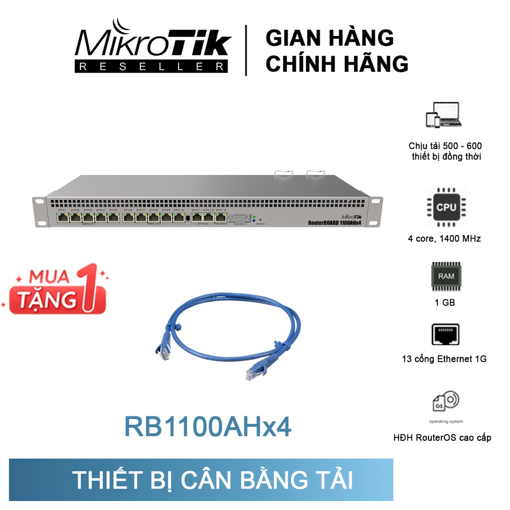 Mikrotik RB1100AHx4 - Router cân bằng tải - Load balancing - RouterOS ...