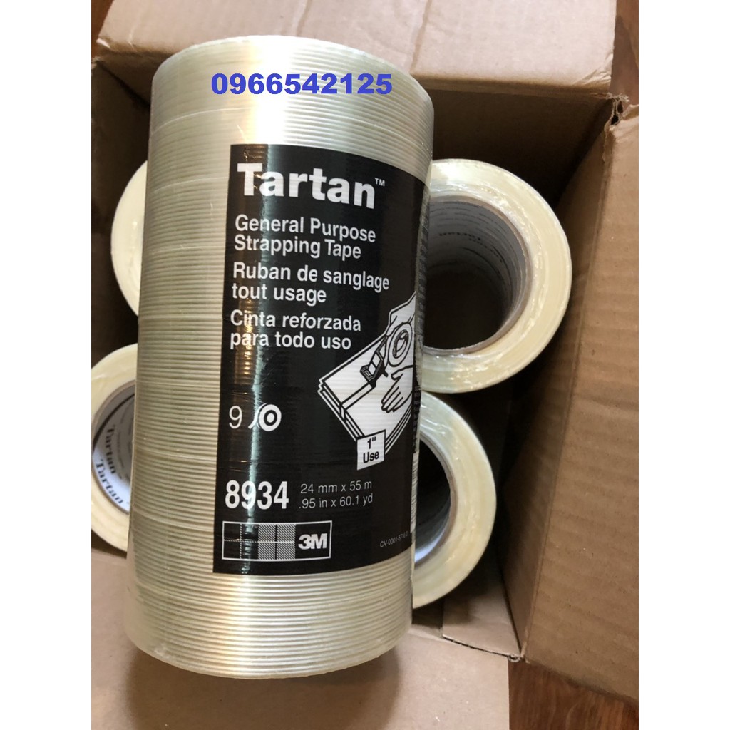 BĂNG KEO SỢI THỦY TINH 3M 8934 FILAMENT TAPE (48mm x 55m) | Shopee Việt Nam