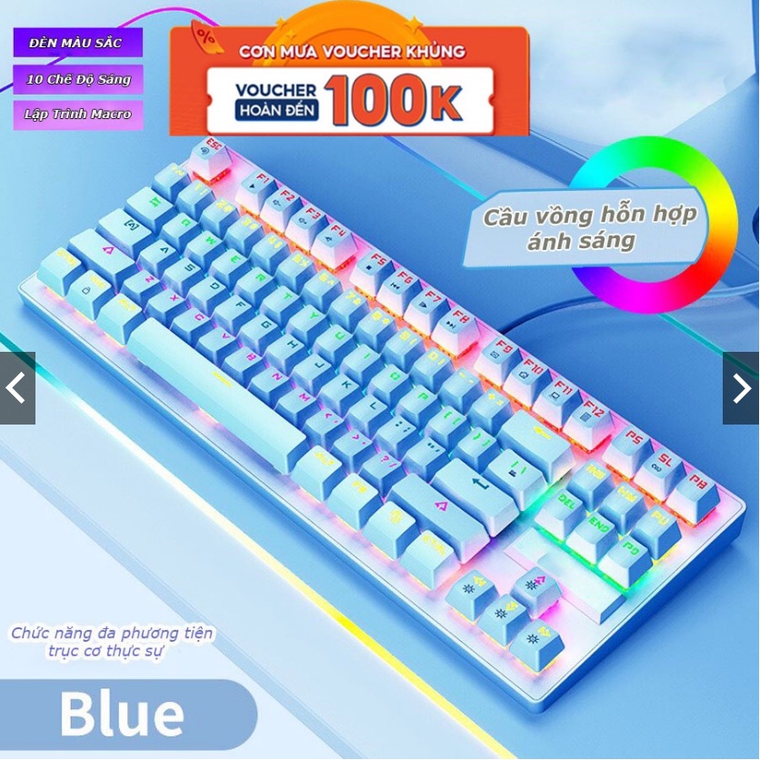 Mua Bàn phím cơ Leaven K550 Punk LED LED hiệu ứng ánh sáng RGB vào ngày ...