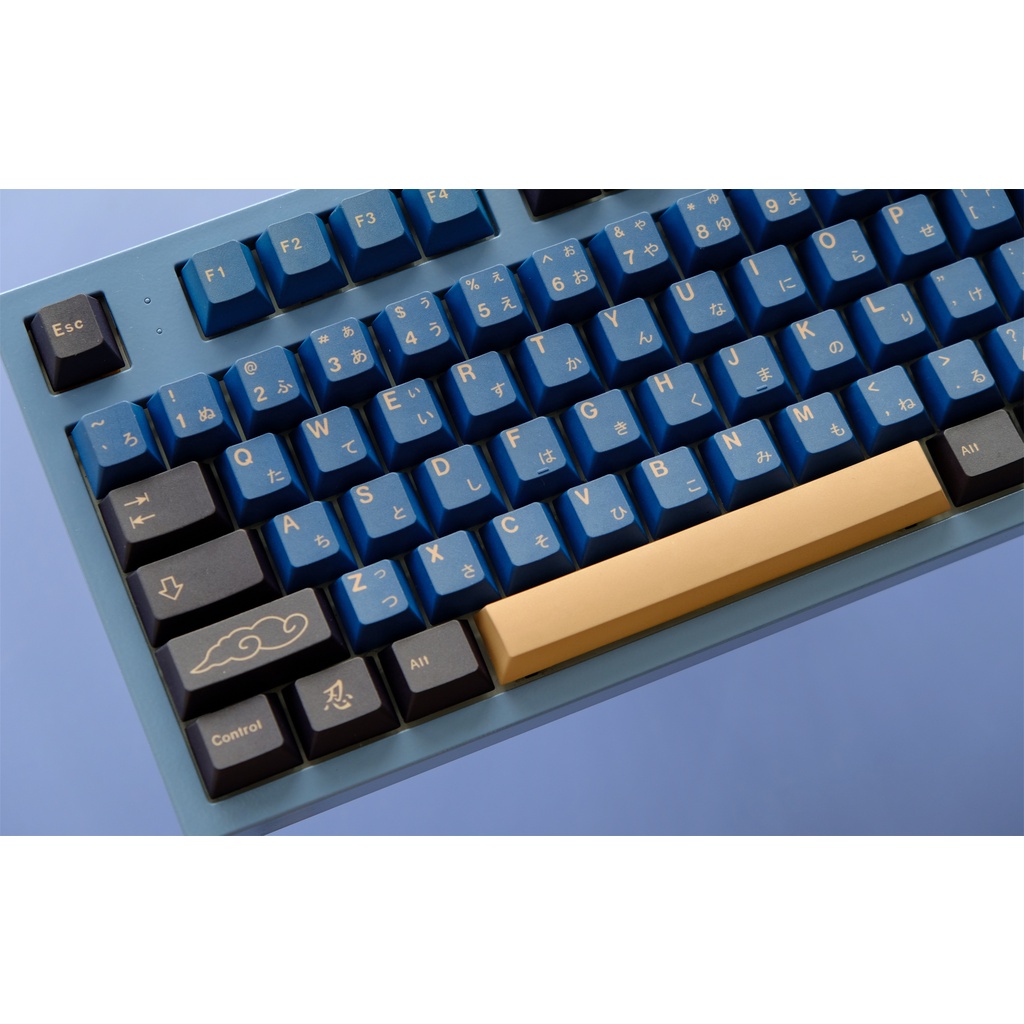 GMK Red / Blue Samurai Keycaps, 129 Phím Keycaps Cherry Profile DYE-SUB ...