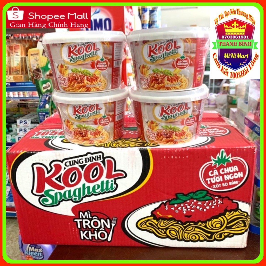 Mì trộn Kool Spaghetti Cung Đình thùng 12bát x105g x1260g | Shopee Việt Nam