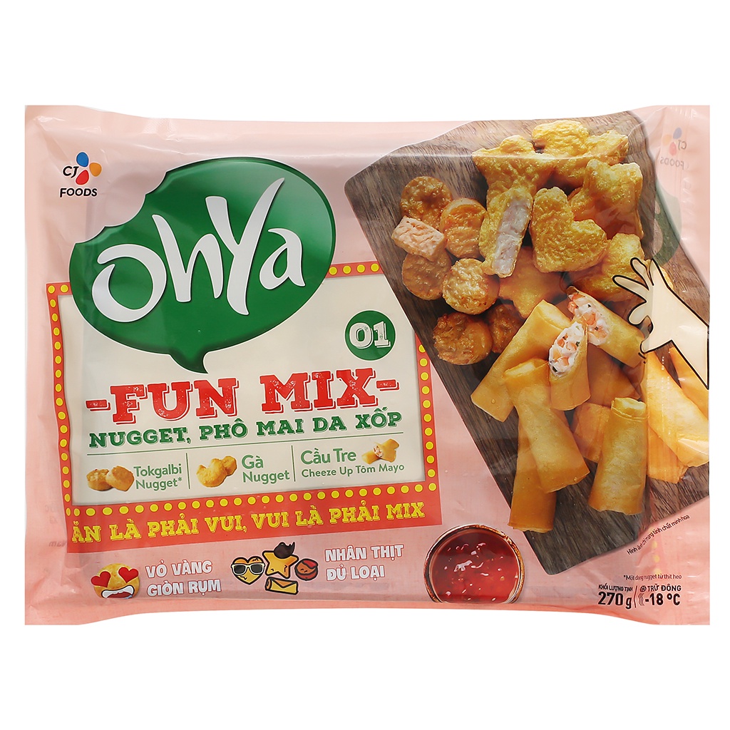 Phô mai da xốp nhân thịt đủ loại CJ gói 270g | BigBuy360 - bigbuy360.vn